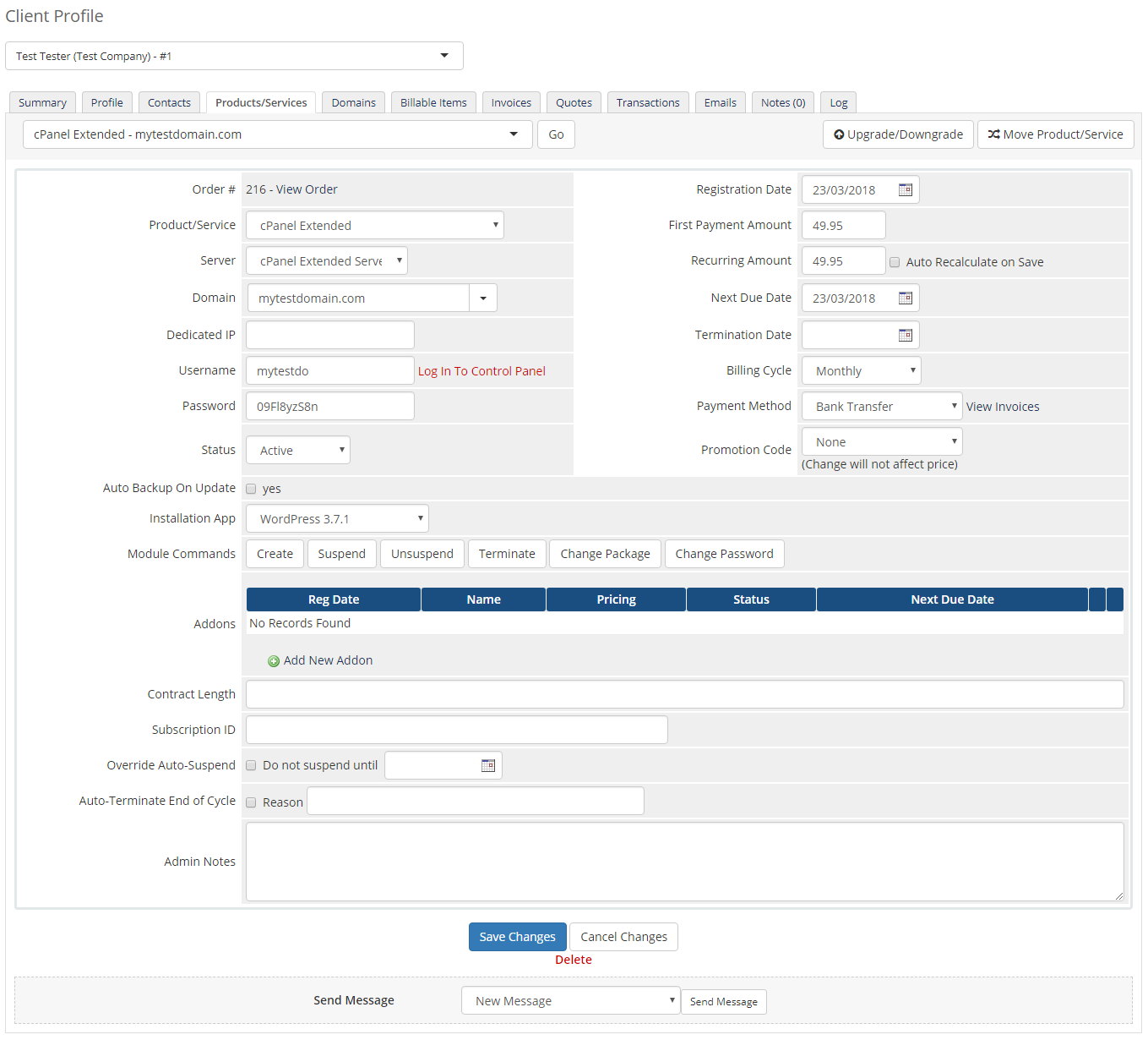 CPanel Extended For WHMCS ModulesGarden