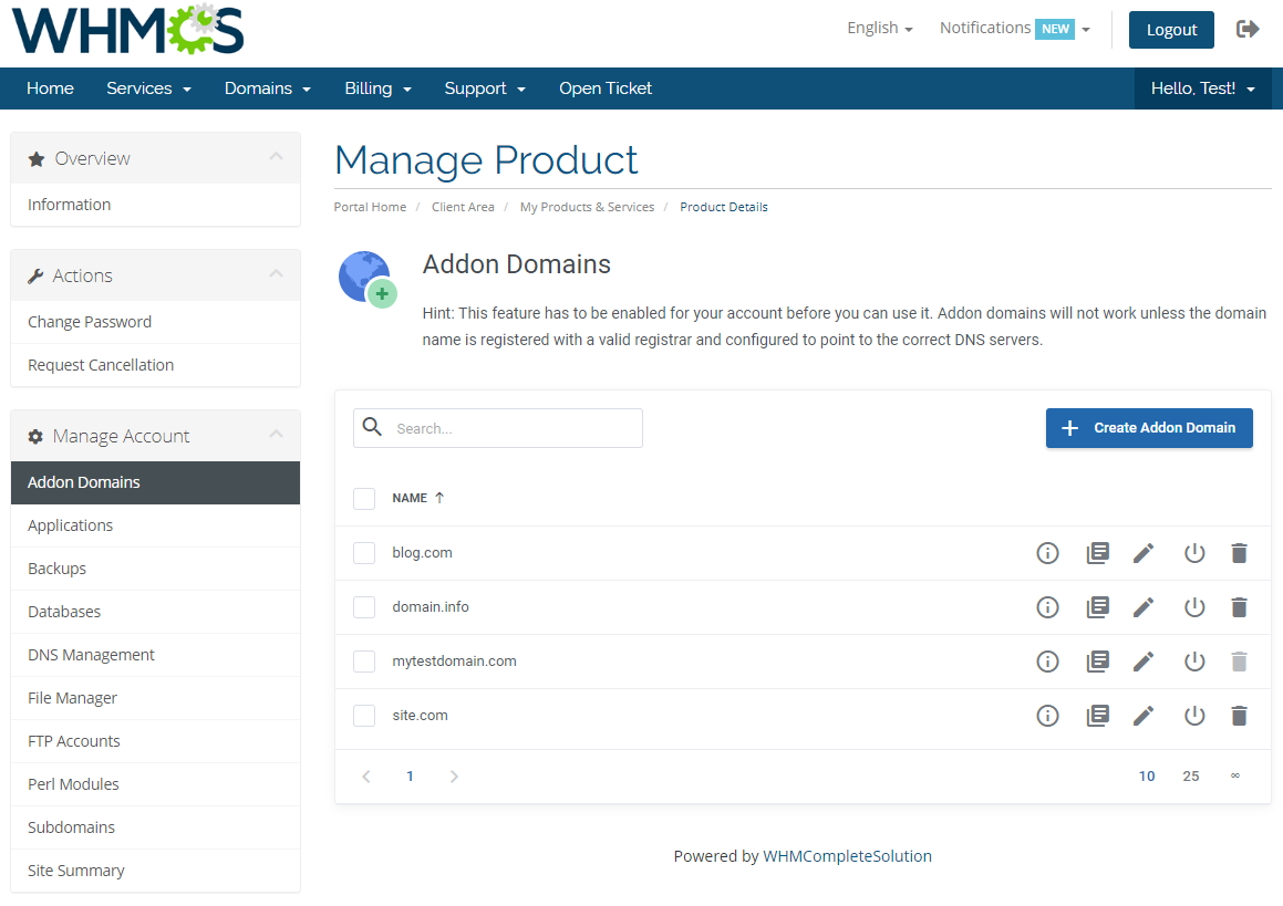 DirectAdmin Extended For WHMCS ModulesGarden