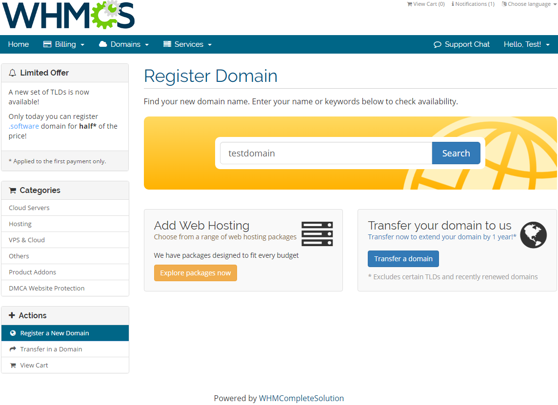 Client Area Designer For WHMCS - ModulesGarden