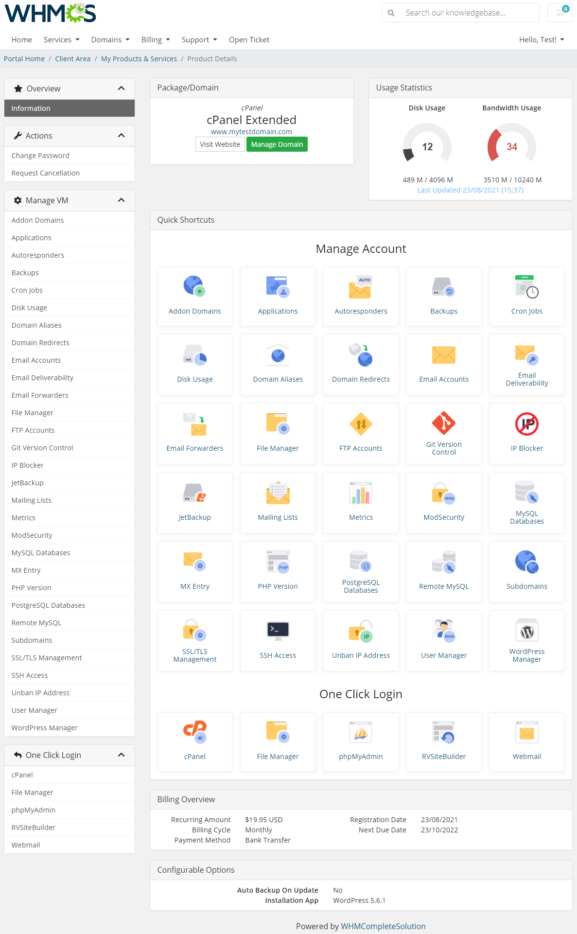 cPanel Extended For WHMCS - ModulesGarden