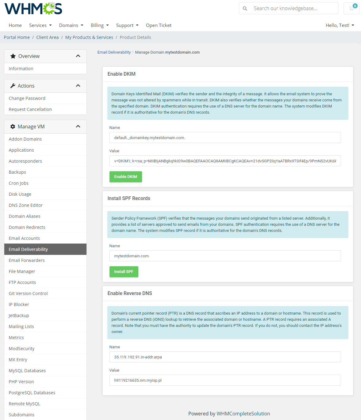 cPanel Extended For WHMCS - ModulesGarden