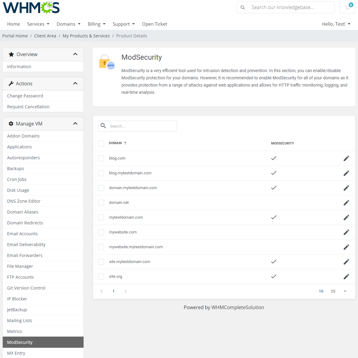 cPanel Extended For WHMCS - ModulesGarden