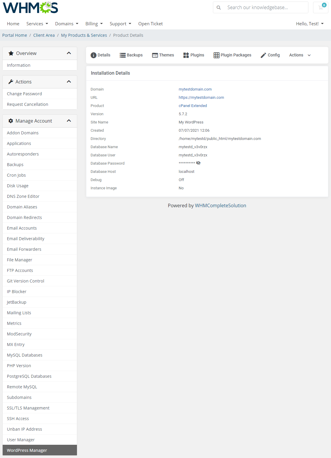 cPanel Extended For WHMCS - ModulesGarden