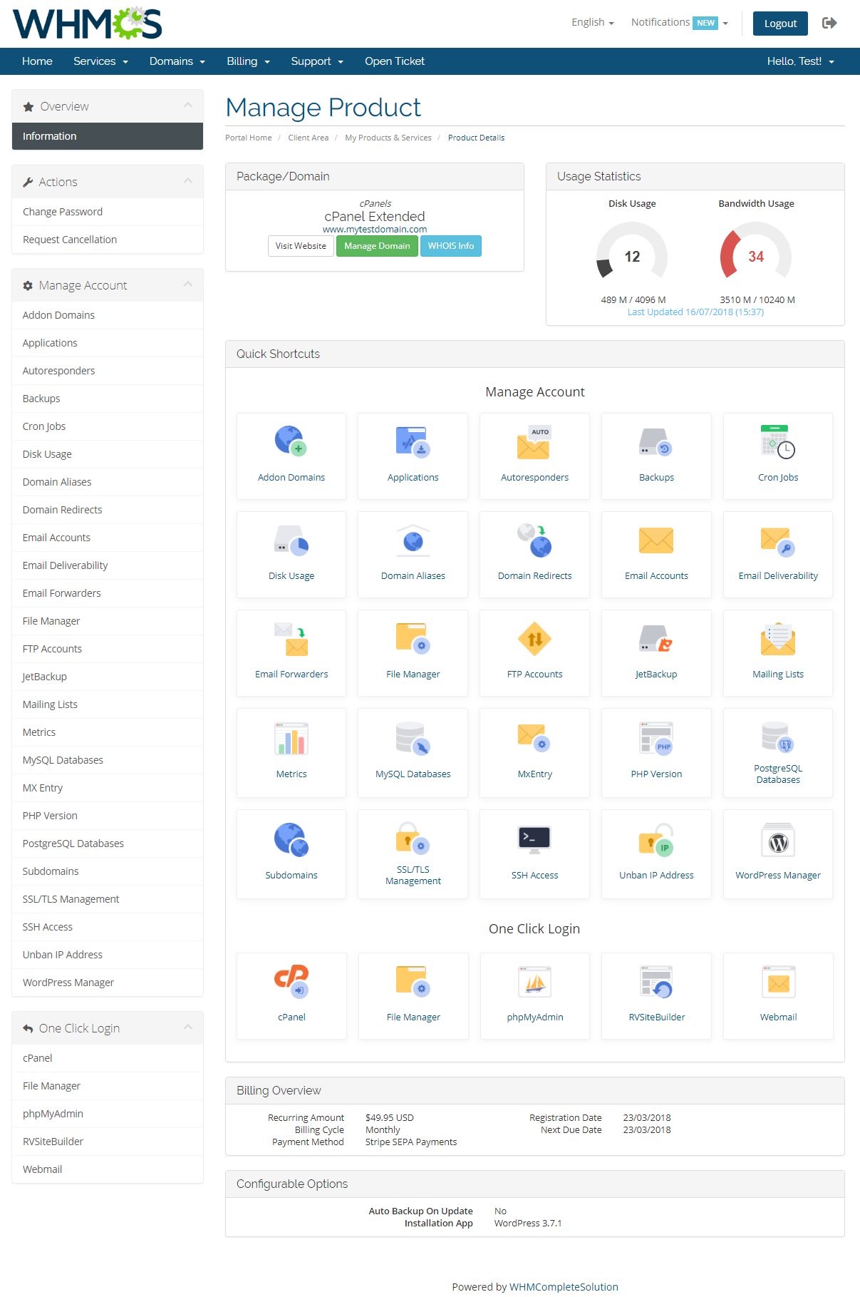 cPanel Extended For WHMCS - ModulesGarden