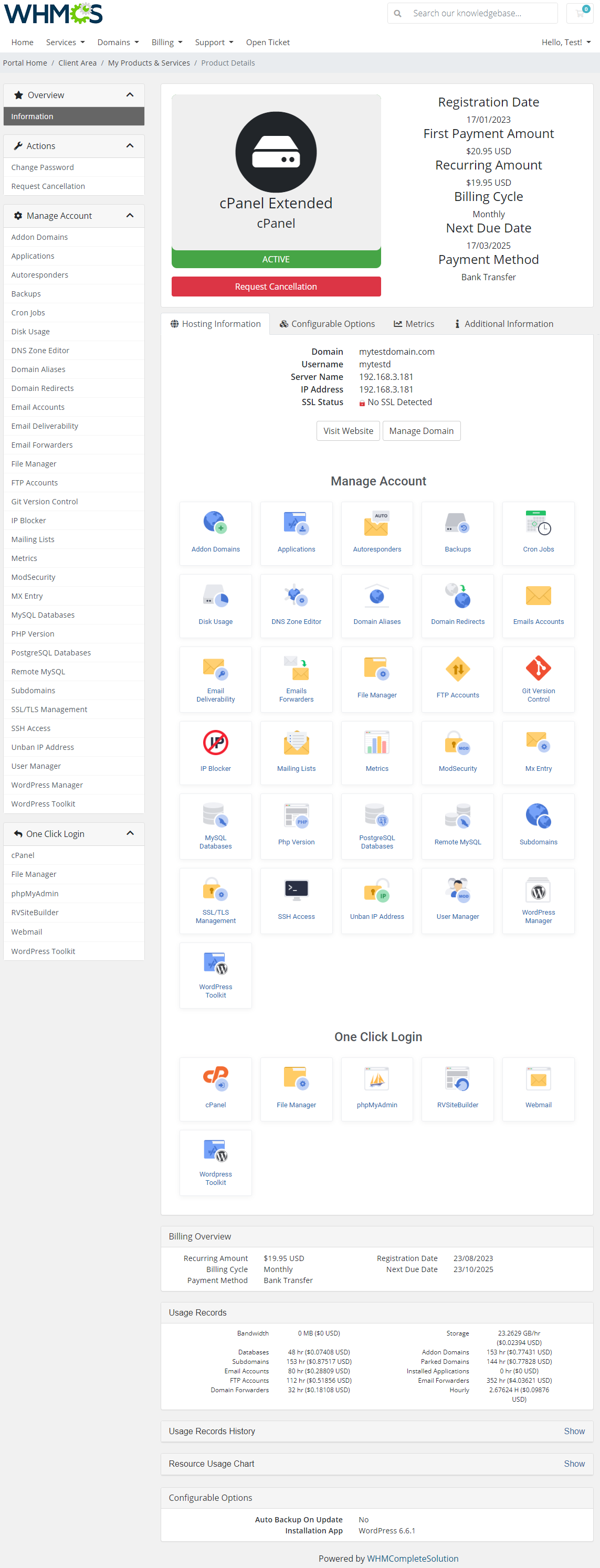 cPanel Extended For WHMCS - ModulesGarden