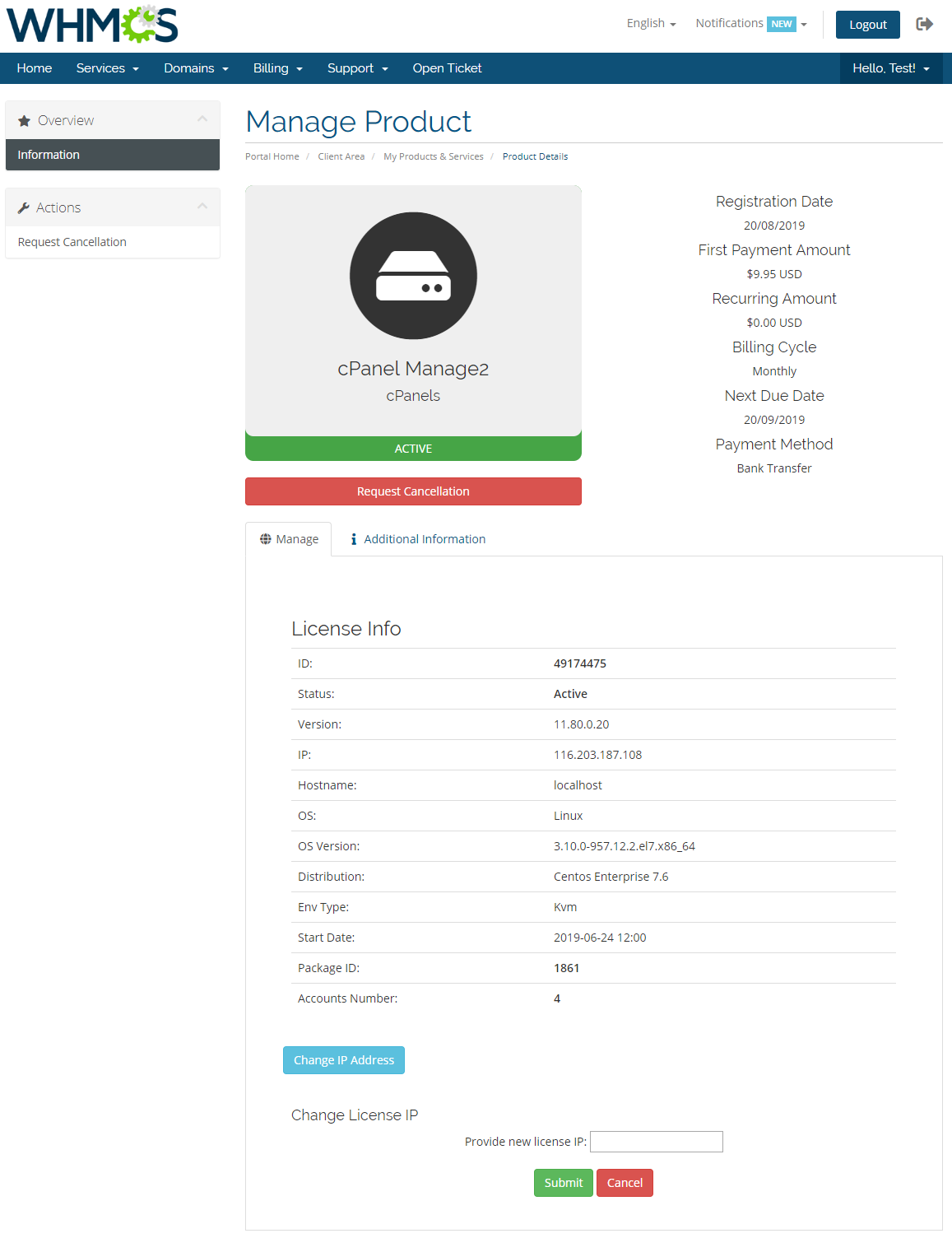 cPanel Manage2 For WHMCS - ModulesGarden