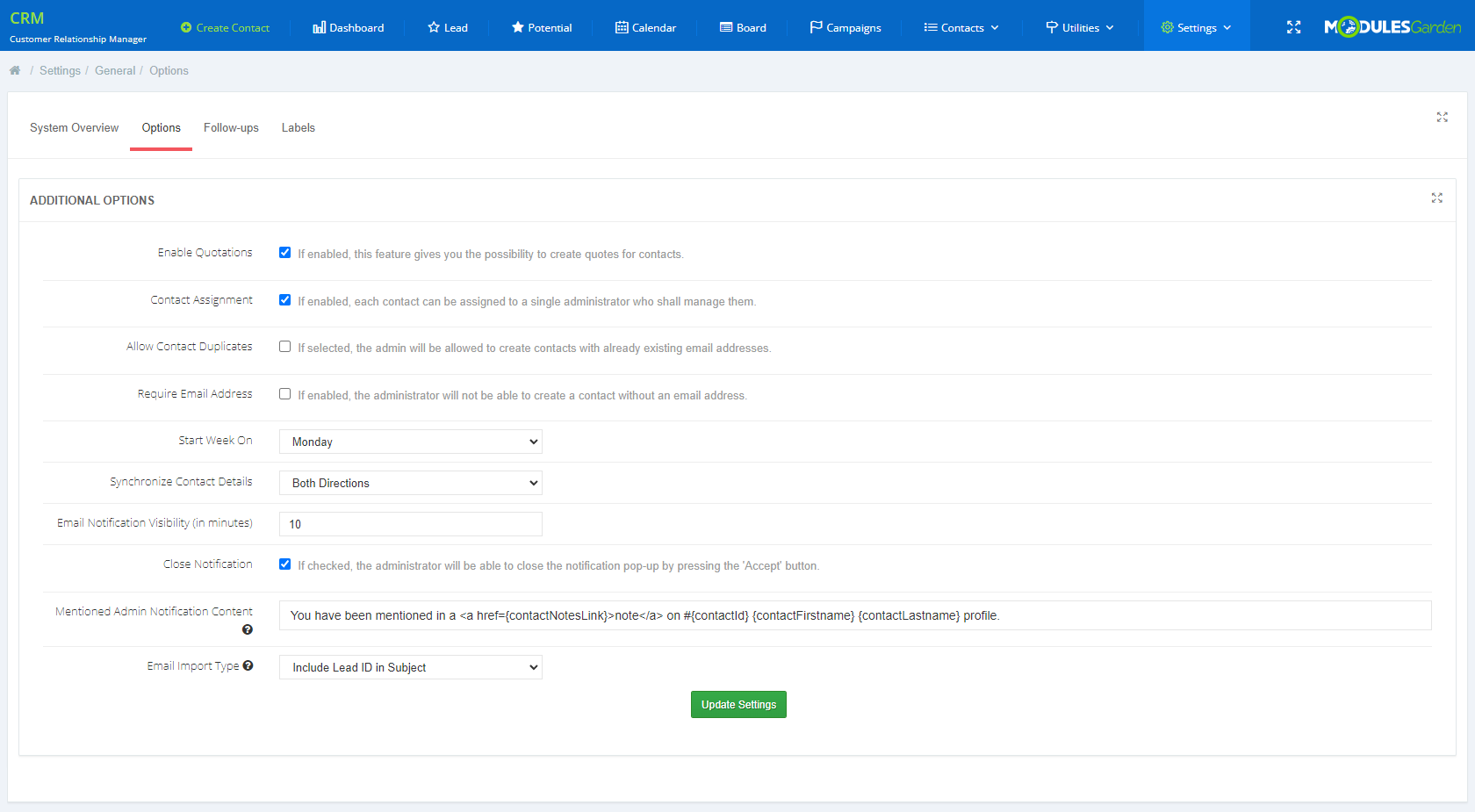 CRM For WHMCS - ModulesGarden