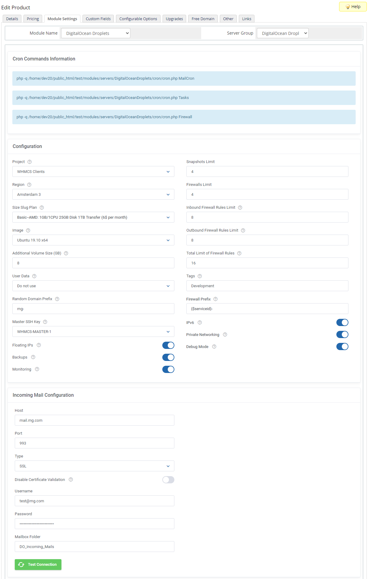 DigitalOcean Droplets For WHMCS - ModulesGarden