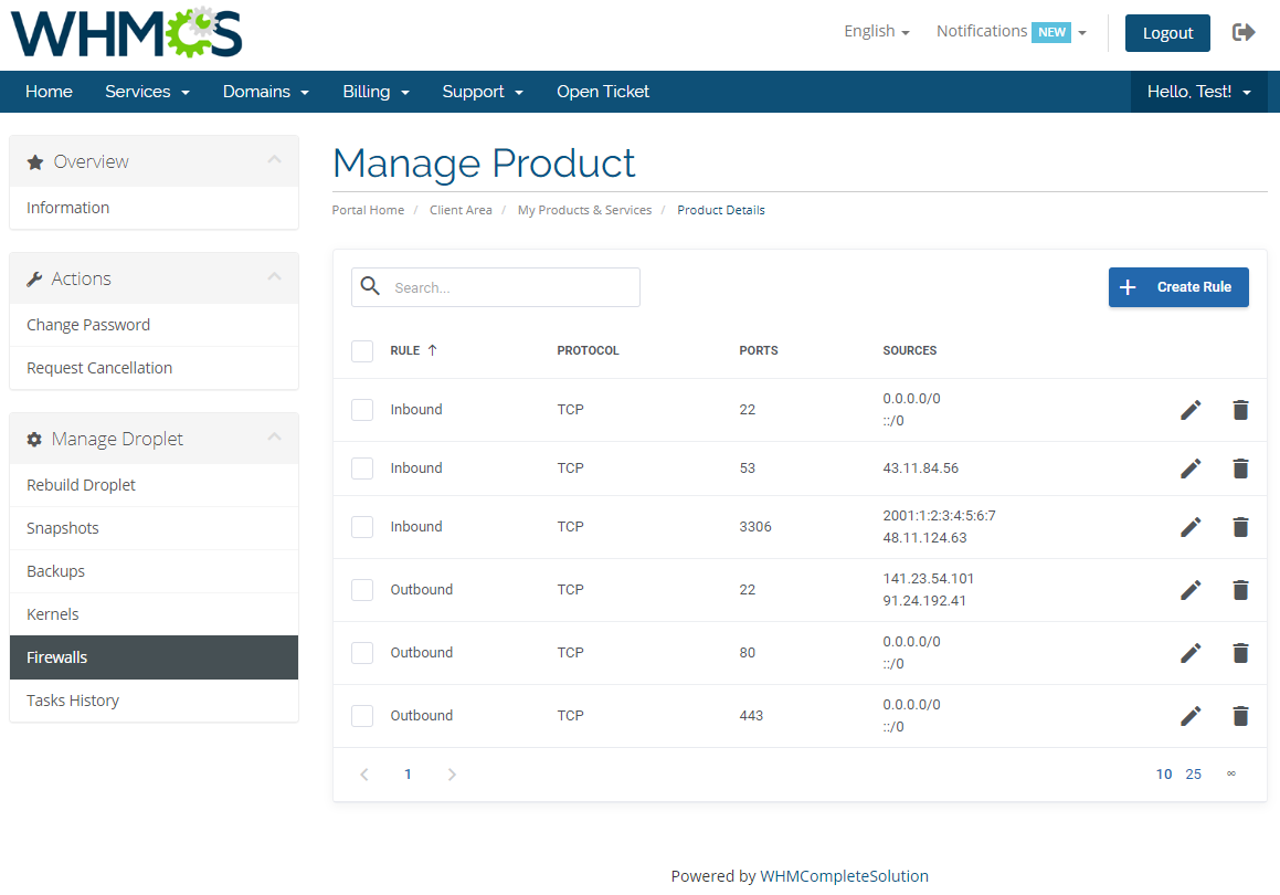 DigitalOcean Droplets For WHMCS - ModulesGarden