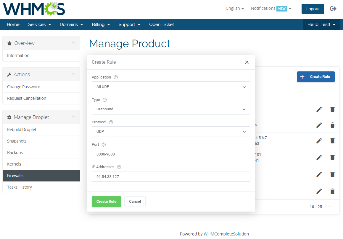 DigitalOcean Droplets For WHMCS - ModulesGarden