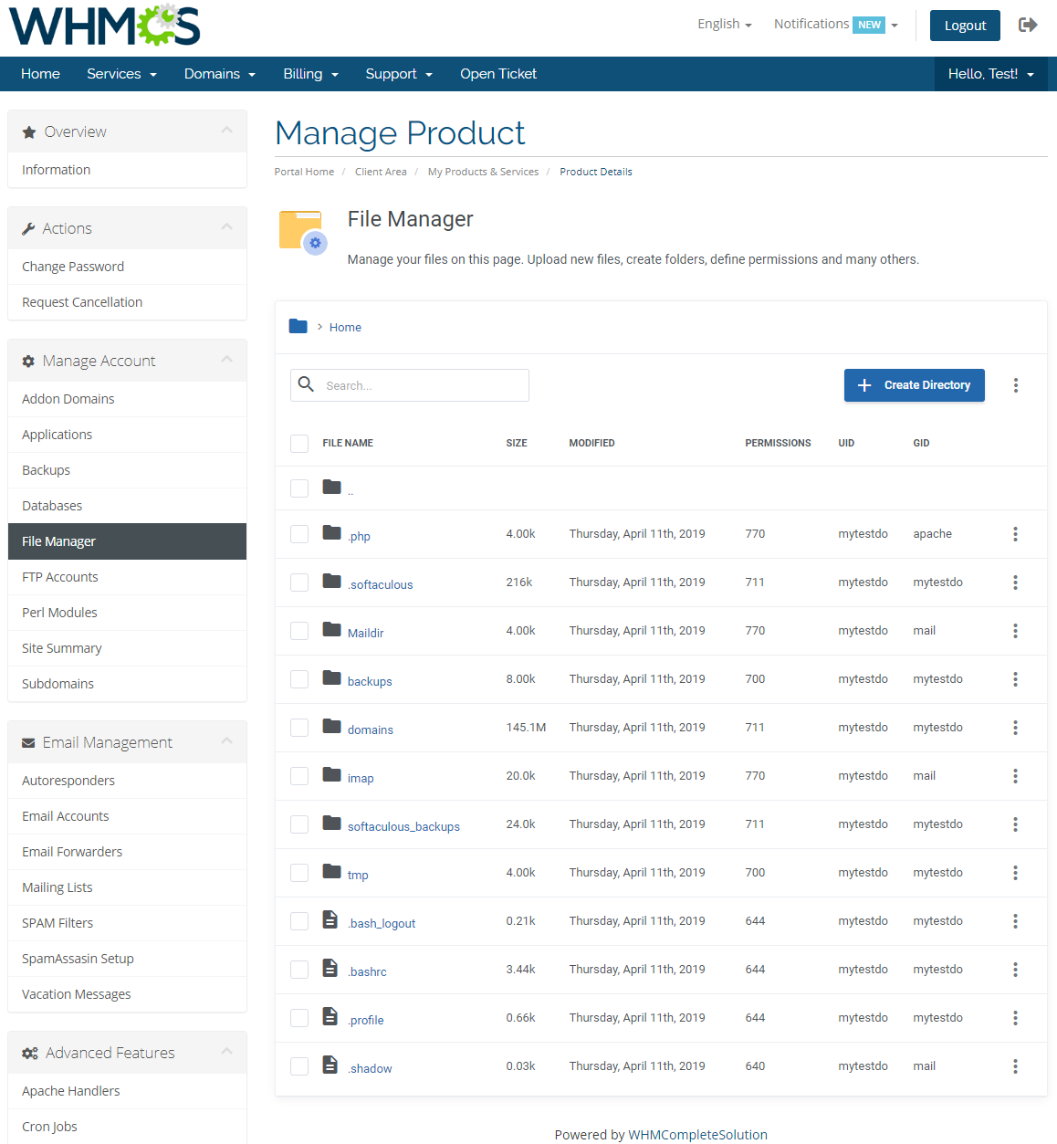 DirectAdmin Extended For WHMCS - ModulesGarden