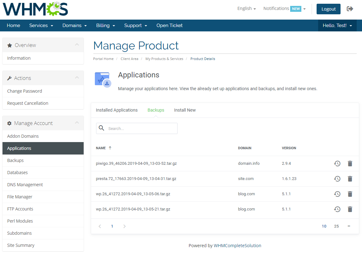 DirectAdmin Extended For WHMCS - ModulesGarden
