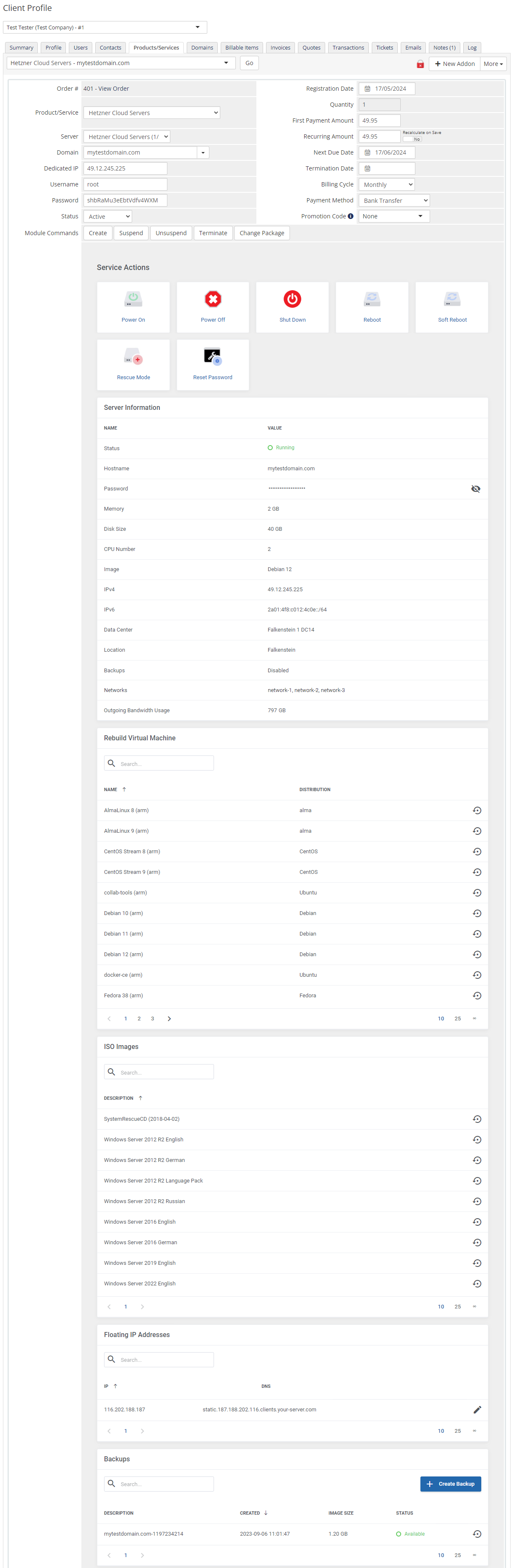 Hetzner Cloud Servers For WHMCS - ModulesGarden