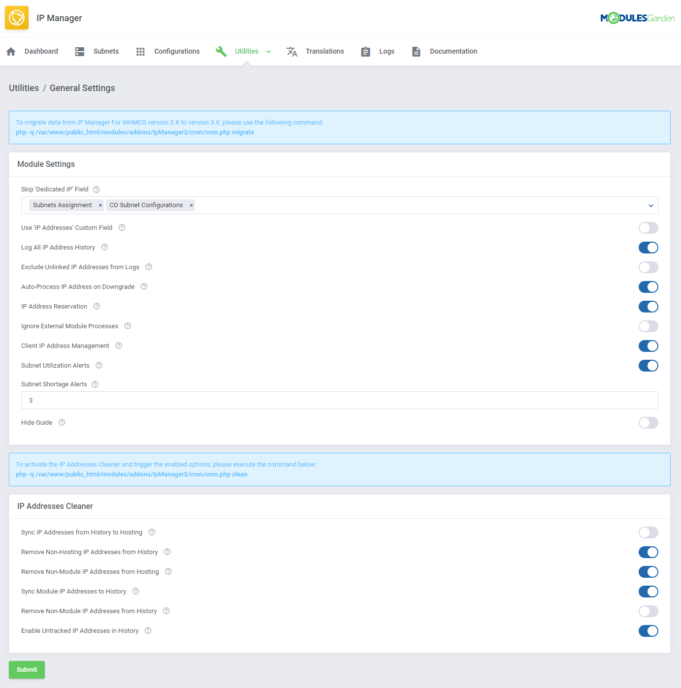 IP Manager For WHMCS - ModulesGarden