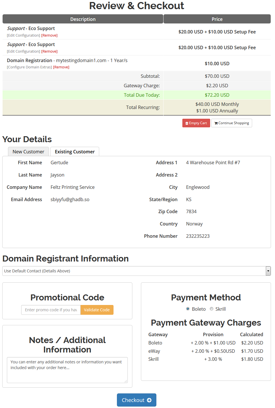 Payment Gateway Charges For WHMCS - ModulesGarden