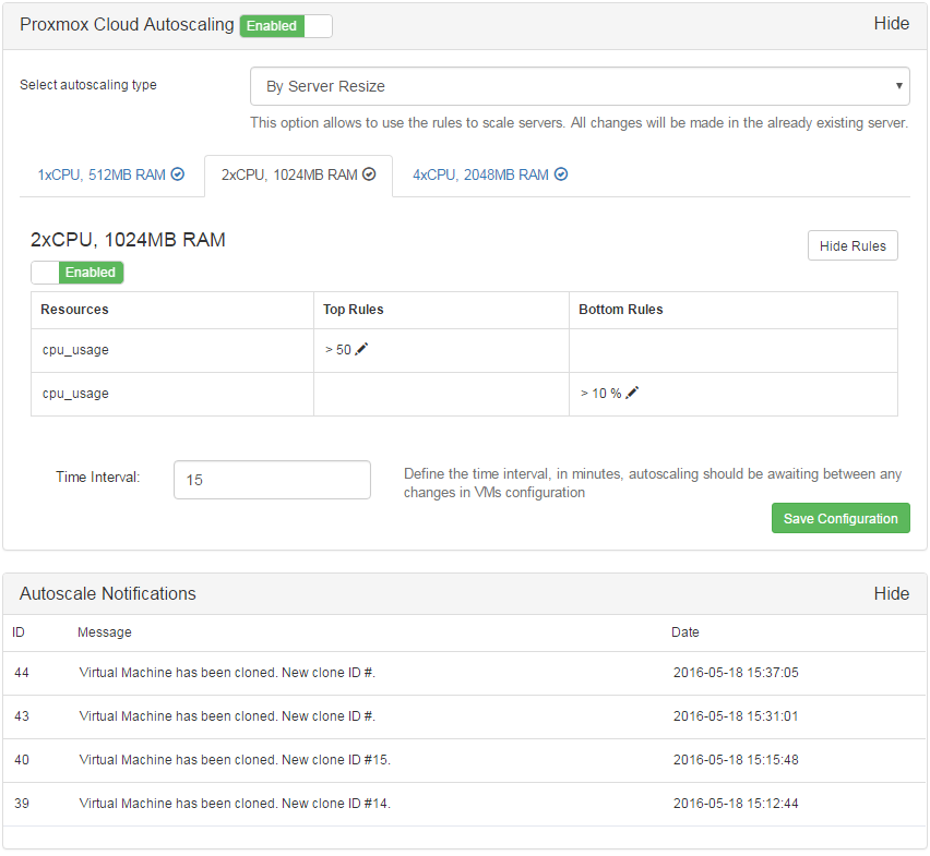 Proxmox Cloud Autoscaling For WHMCS - ModulesGarden
