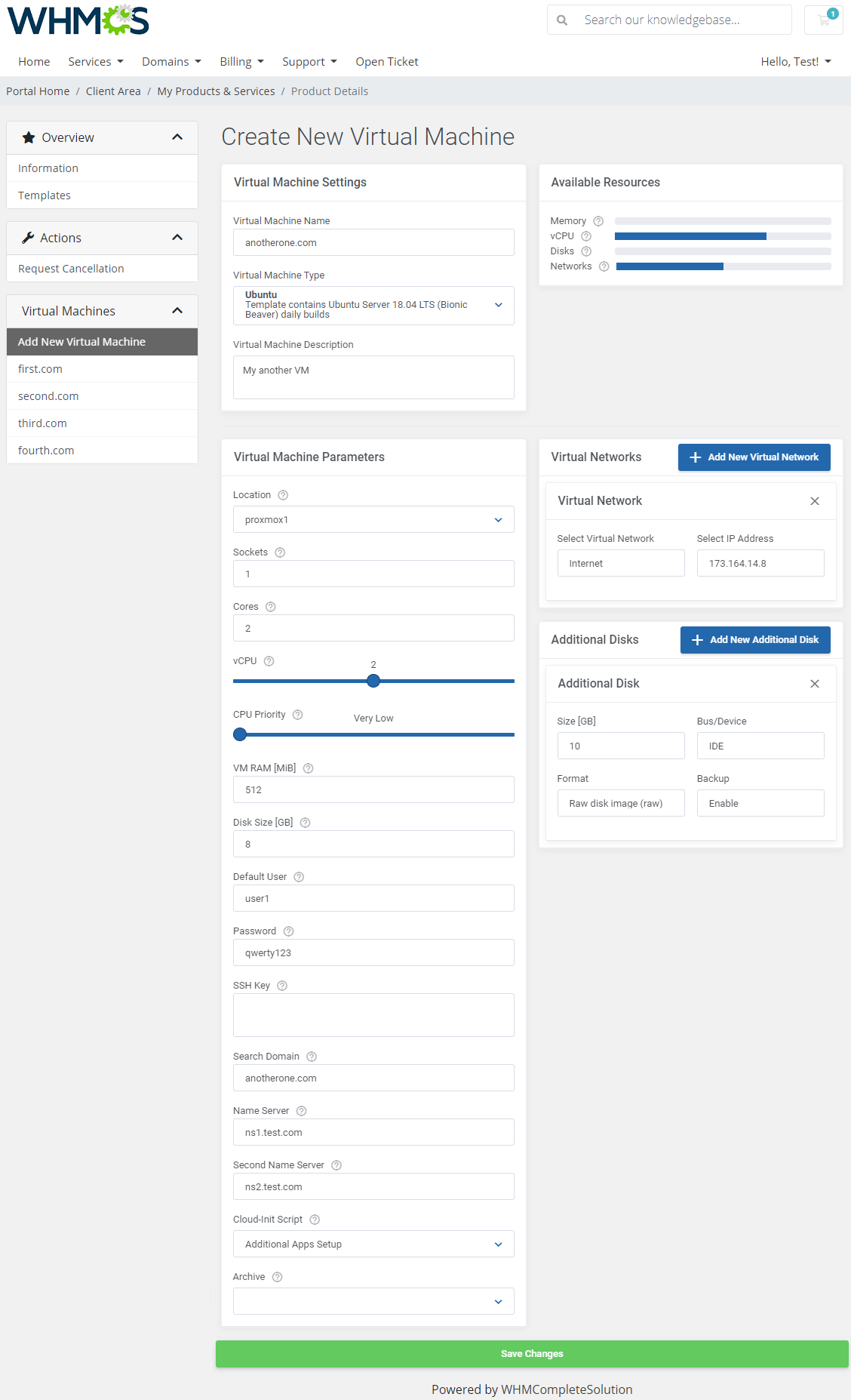 Proxmox VE Cloud VPS For WHMCS - ModulesGarden