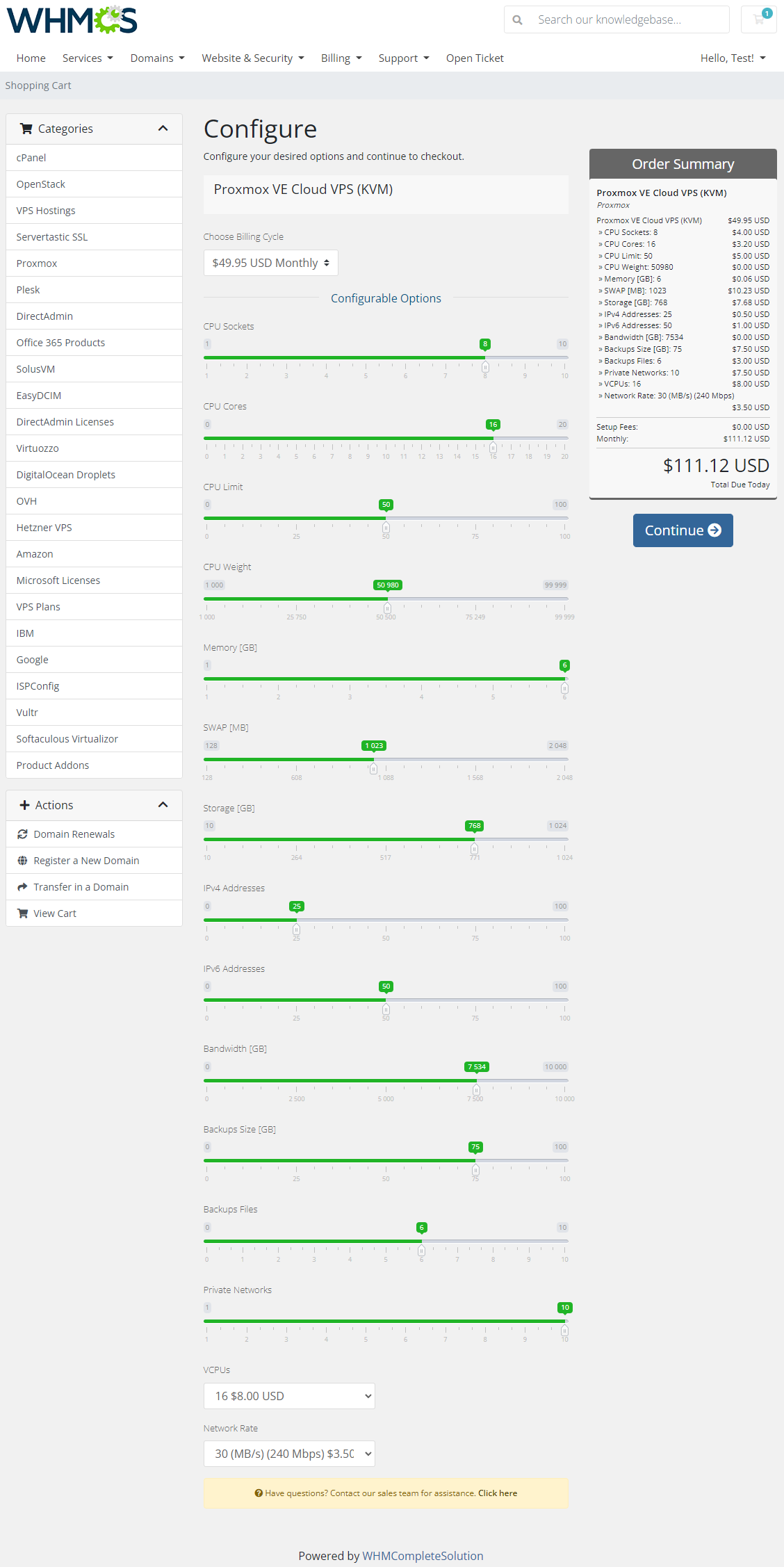 Proxmox VE Cloud VPS For WHMCS - ModulesGarden