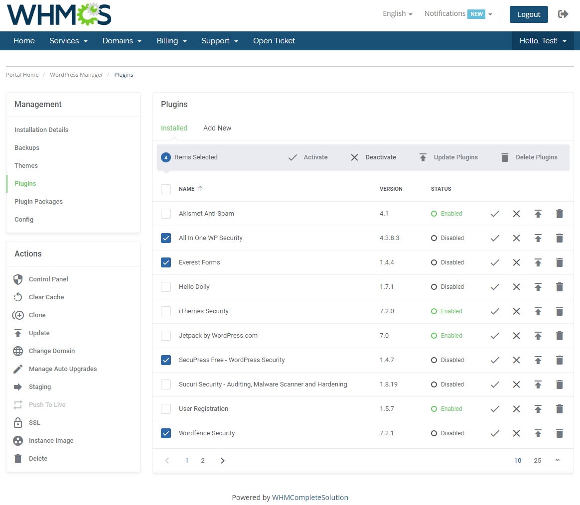 WordPress Manager For WHMCS - ModulesGarden