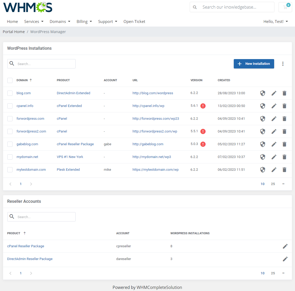 WordPress Manager For WHMCS - ModulesGarden