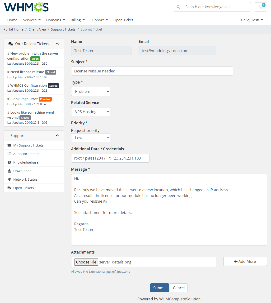 Zendesk For WHMCS - ModulesGarden